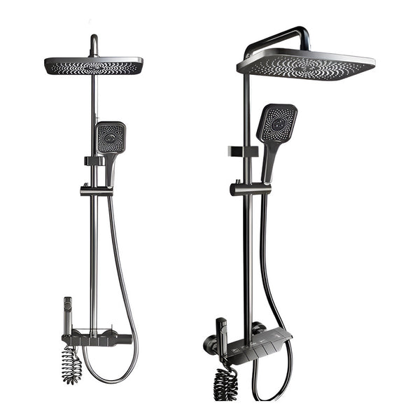 Set de Ducha Premium Negro Mate - Efecto Lluvia | Garantía 90 Días ...